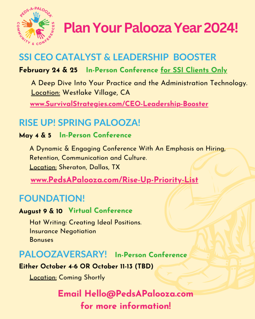 Events from July 10 – October 5 – Peds-A-Palooza